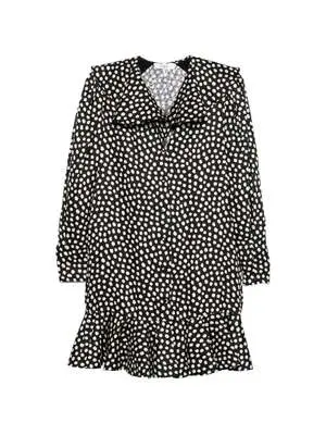 Chloé Long Sleeve Polka Dot Mini Dress