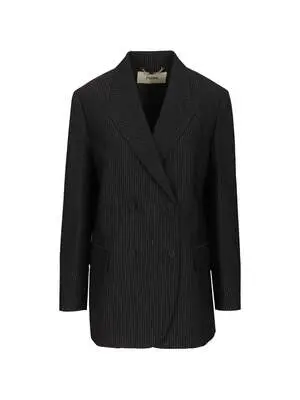 Fendi Pinstriped Wool Blazer