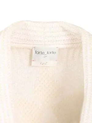 FORTE_FORTE Iris Velvet" Sleeveless Vest - White