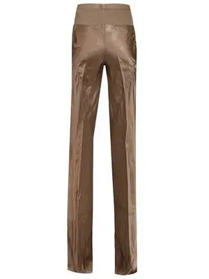 Rick Owens Bias Satin Flared Trousers