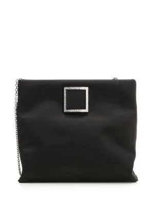 ROGER VIVIER Satin Trompette Bag - Black