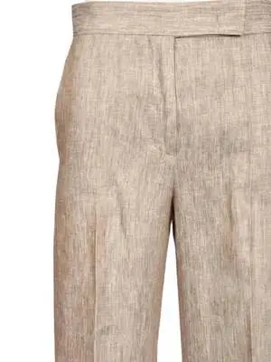 Max Mara Chevron Linen Batavia Trousers - Cream