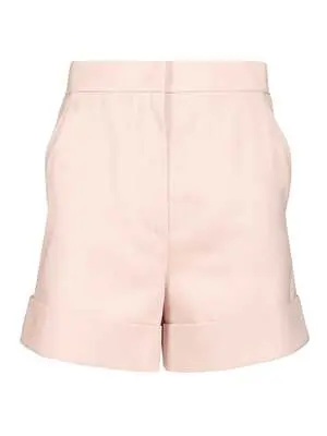 Max Mara Wool, Mohair, And Silk Canvas Shorts - Multicolor