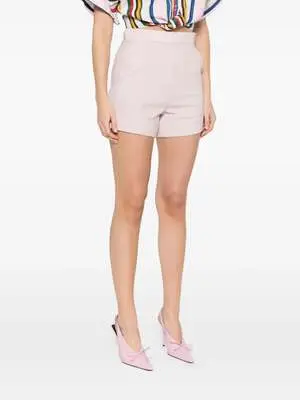 Max Mara Wool, Mohair, And Silk Canvas Shorts