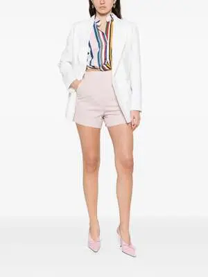 Max Mara Wool, Mohair, And Silk Canvas Shorts
