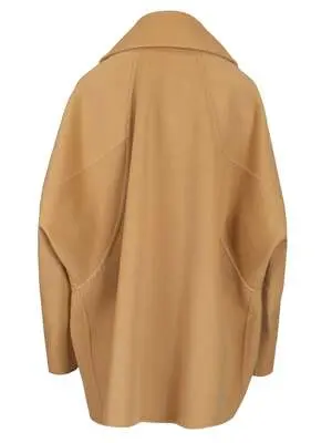 Loewe Double-breasted Wool Coat - Cream