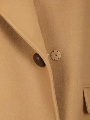 Loewe Double-breasted Wool Coat - Cream