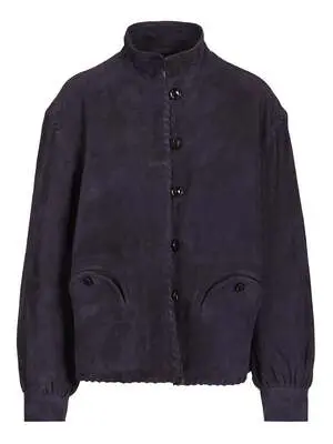 BLAZÉ MILANO Suede Oversized Jacket - Blue