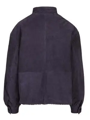 BLAZÉ MILANO Suede Oversized Jacket - Blue