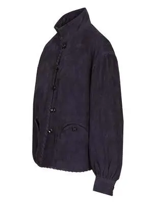 BLAZÉ MILANO Suede Oversized Jacket - Blue