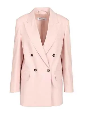 Max Mara Ombrosa Double-breasted Blazer In Wool, Mohair And Silk Blend - Multicolor