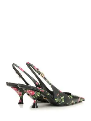 Dolce & Gabbana Lollo Slingback In Printed Leather