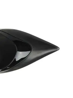 Givenchy Spiky" Slingback In Smooth And Patent Calfskin - Black