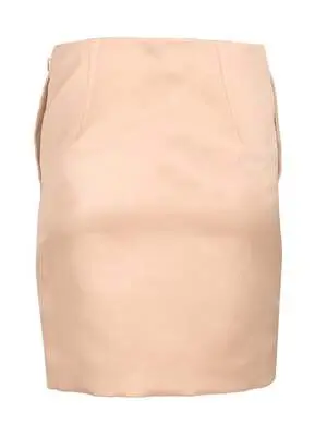 Chloé Short Pencil Skirt In Technical Duchess Satin