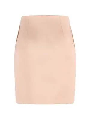 Chloé Short Pencil Skirt In Technical Duchess Satin