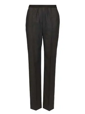 MAISON MARGIELA Straight Wool Trousers - Gray
