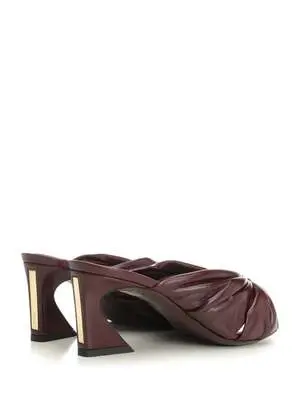 Fendi Slides In Shiny Nappa Leather