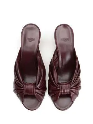 Fendi Slides In Shiny Nappa Leather