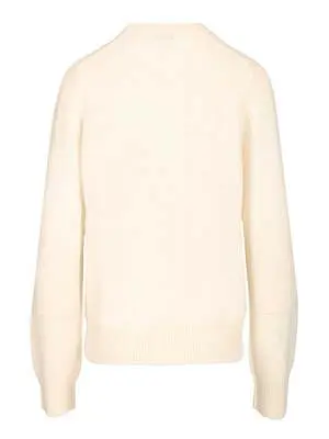 Burberry Cashmere Sweater With Equestrian Knight Design - Cream