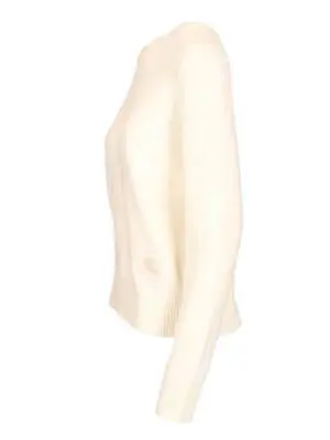 Burberry Cashmere Sweater With Equestrian Knight Design - Cream