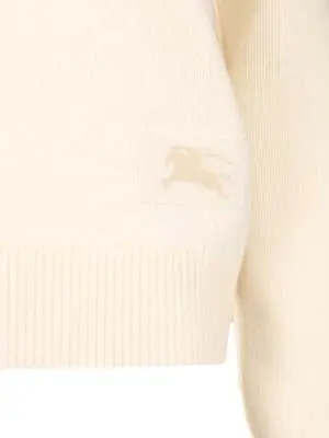 Burberry Cashmere Sweater With Equestrian Knight Design - Cream