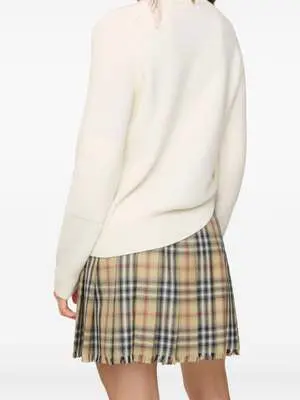 Burberry Cashmere Sweater With Equestrian Knight Design - Cream