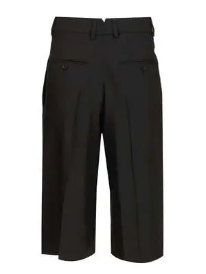 AMI Paris Wide-leg Wool Gabardine Bermuda Shorts