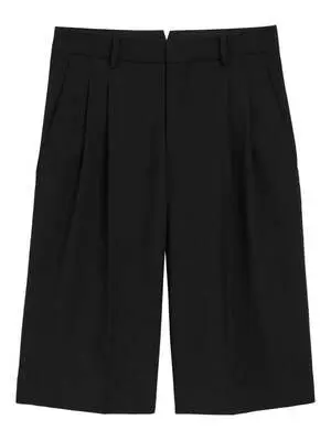 AMI Paris Wide-leg Wool Gabardine Bermuda Shorts