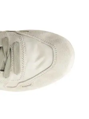 Rick Owens Suede And Nylon Lace-up Sneakers - White