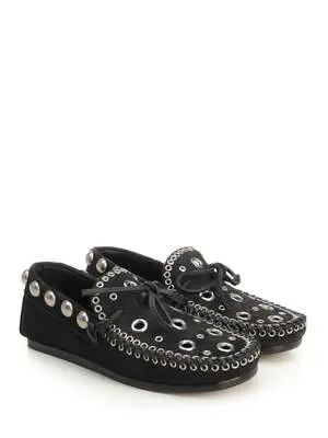 Isabel Marant Étoile Suede Eyelets Moccasin