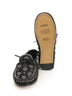 Isabel Marant Étoile Suede Eyelets Moccasin