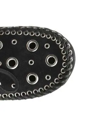 Isabel Marant Étoile Suede Eyelets Moccasins - Black