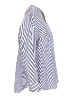 Max Mara Chicca Striped Cotton Poplin Shirt