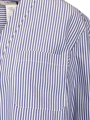 Max Mara Chicca Striped Cotton Poplin Shirt