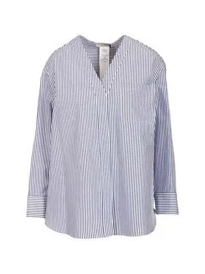 Max Mara Chicca Striped Cotton Poplin Shirt