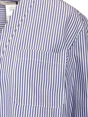Max Mara Chicca Striped Cotton Poplin Shirt