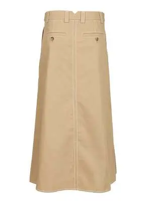 AMI Paris A-line Cotton Gabardine Skirt