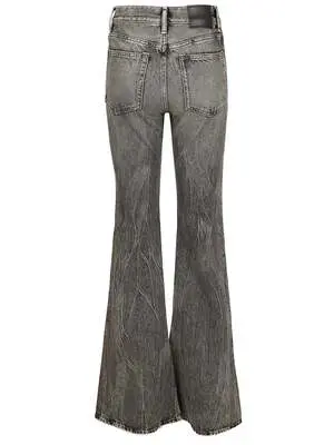Acne Studios High Waisted Tie-dye Denim Jeans - Blue