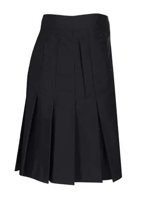 Burberry Pleated Wrap Mini Skirt With Equestrian Knight Design