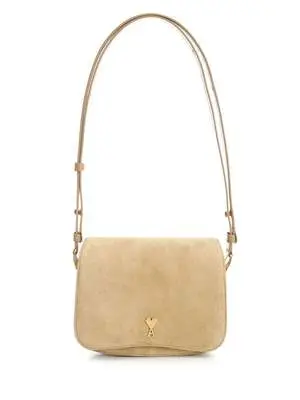 AMI Paris Paris Paris Shoulder Bag - Cream