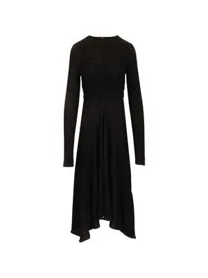 Isabel Marant Étoile Long Sleeve Ruched Bodice Asymmetrical Dress