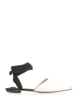 JACQUEMUS JACQUEMUS Canvas Espadrille Mules With Ankle Laces