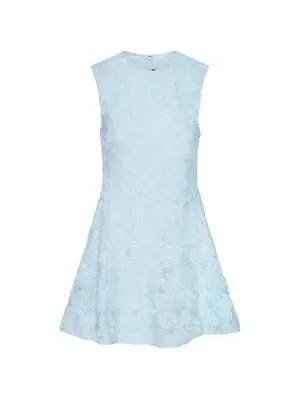 ROTATE BY BIRGER CHRISTENSEN Sleeveless Mesh Mini Dress With Floral Pattern