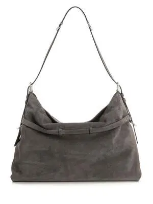 Givenchy Voyou Large Suede Shoulder Bag - Gray