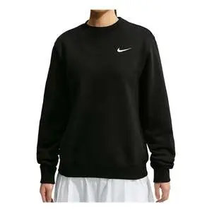 Nike Studio Fleece Medium Weight Crew 'total Black Sail
