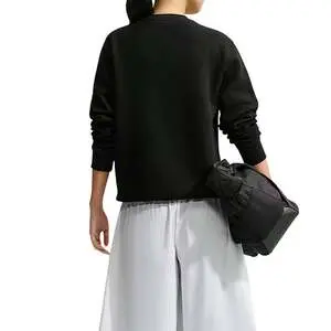 Nike Studio Fleece Medium Weight Crew 'total Black Sail