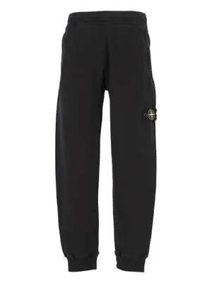 Stone Island Organic Cotton Sweatshirt Joggers - Black