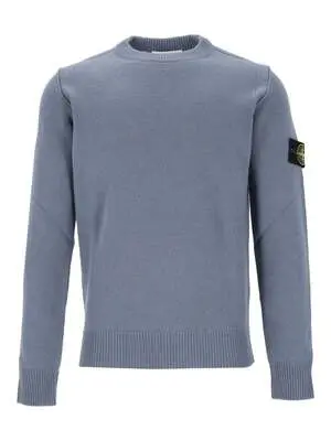 Stone Island Lambswool Crew Neck Sweater - Blue