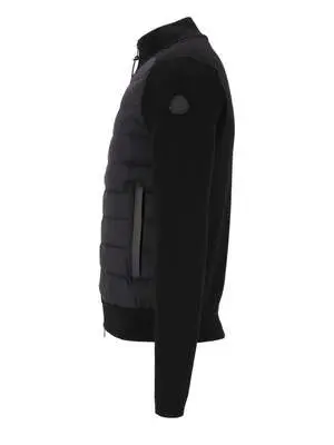 Moncler Quilted Knit Zip Jacket