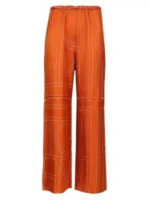 TOTEME Monogram Pajama Pants - Orange